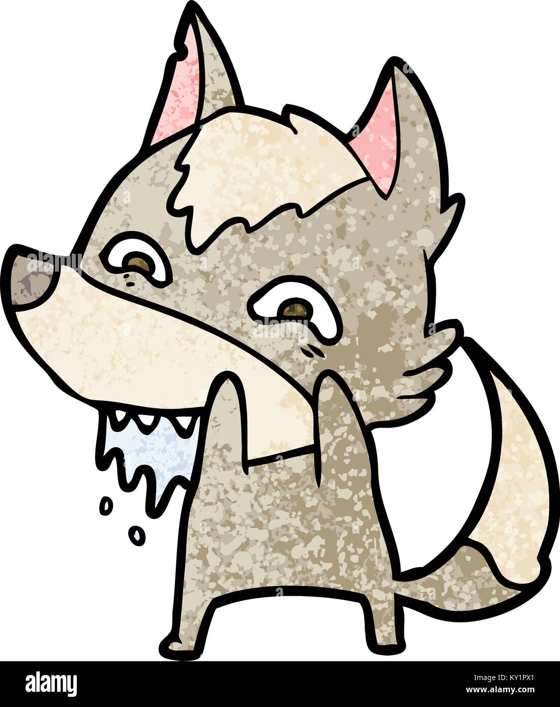 cartoon hungry wolf Stock Vector Image & Art - Alamy