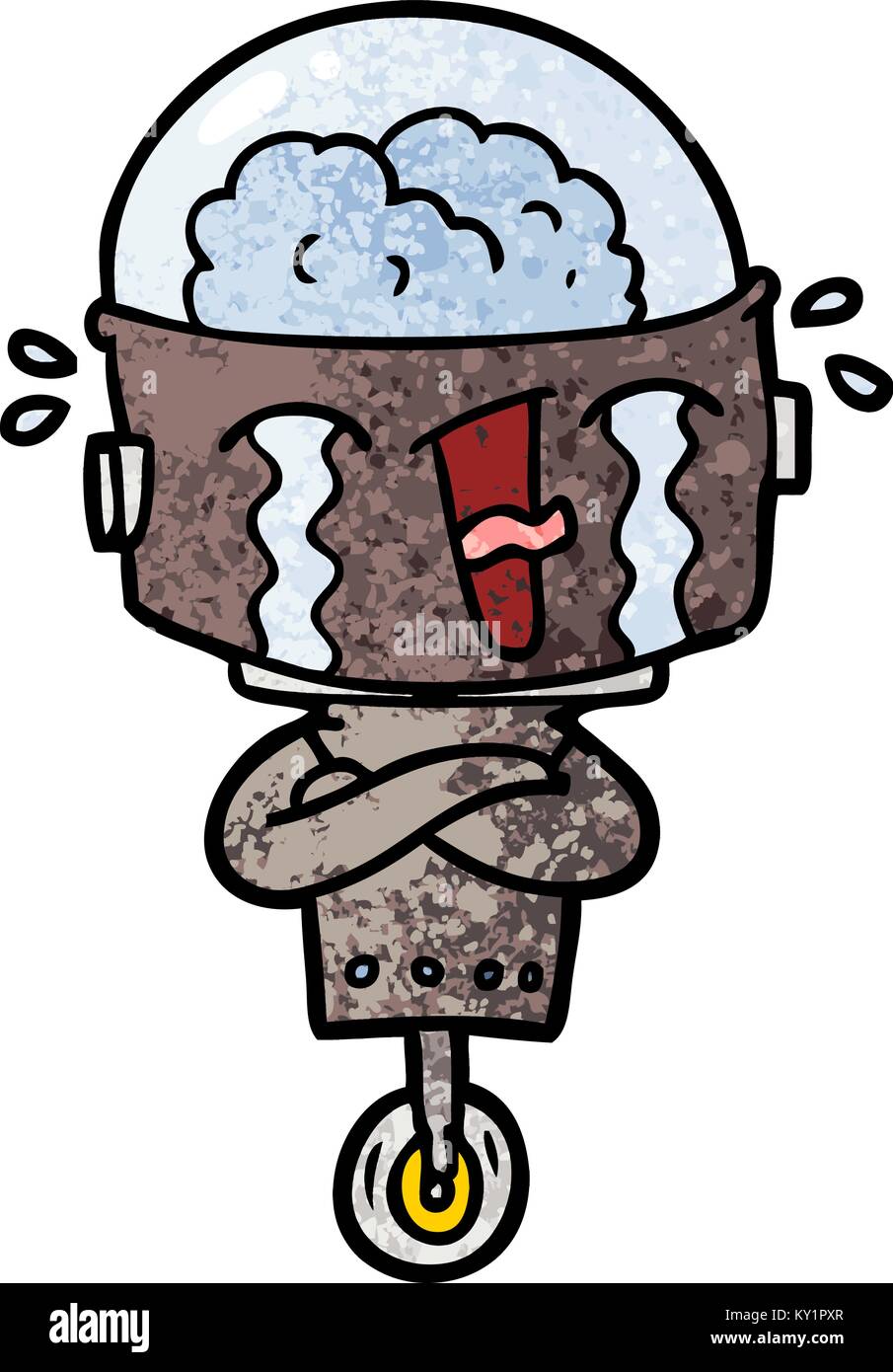 cartoon crying robot Stock Vector Image & Art - Alamy