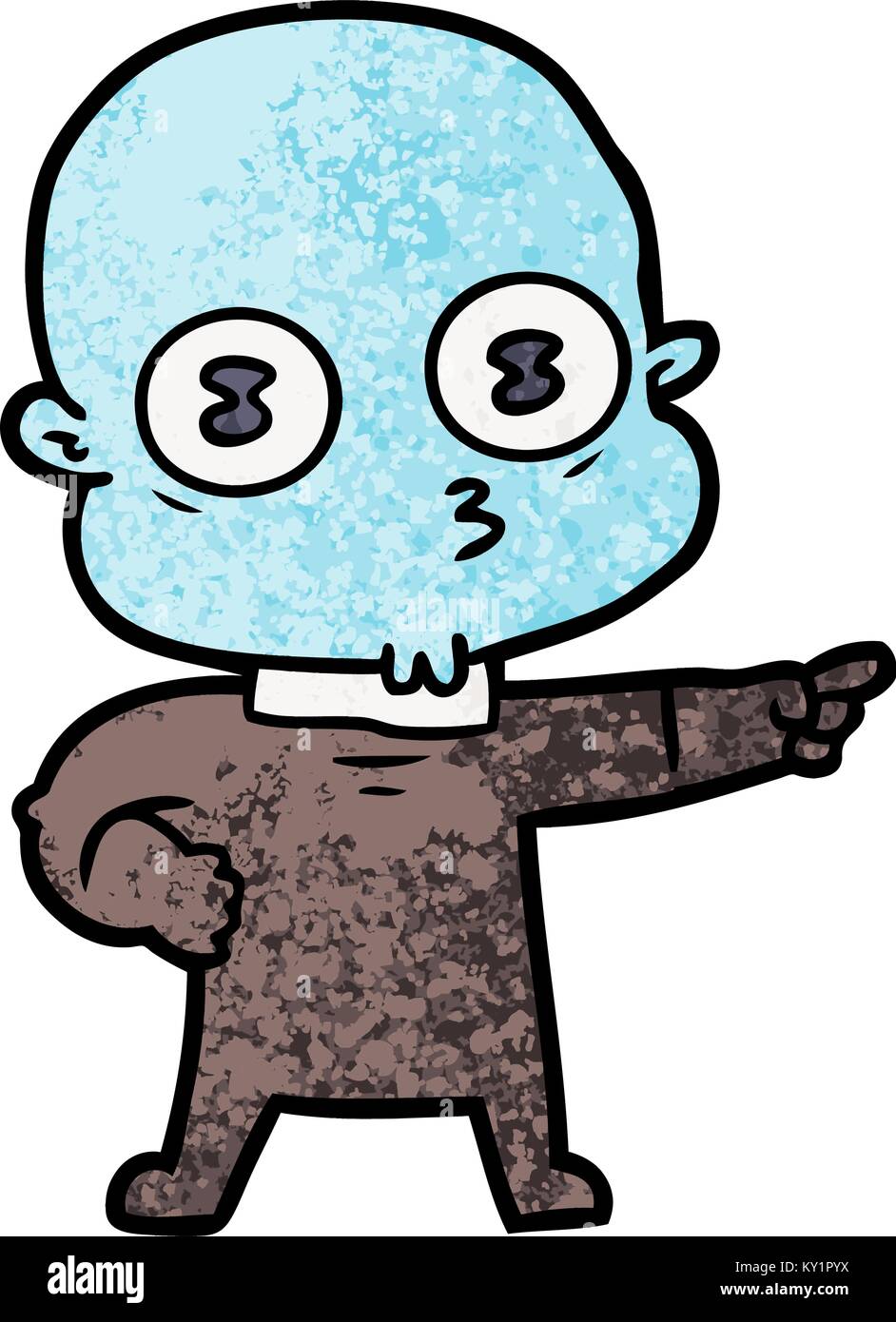 cartoon weird bald spaceman Stock Vector Image & Art - Alamy