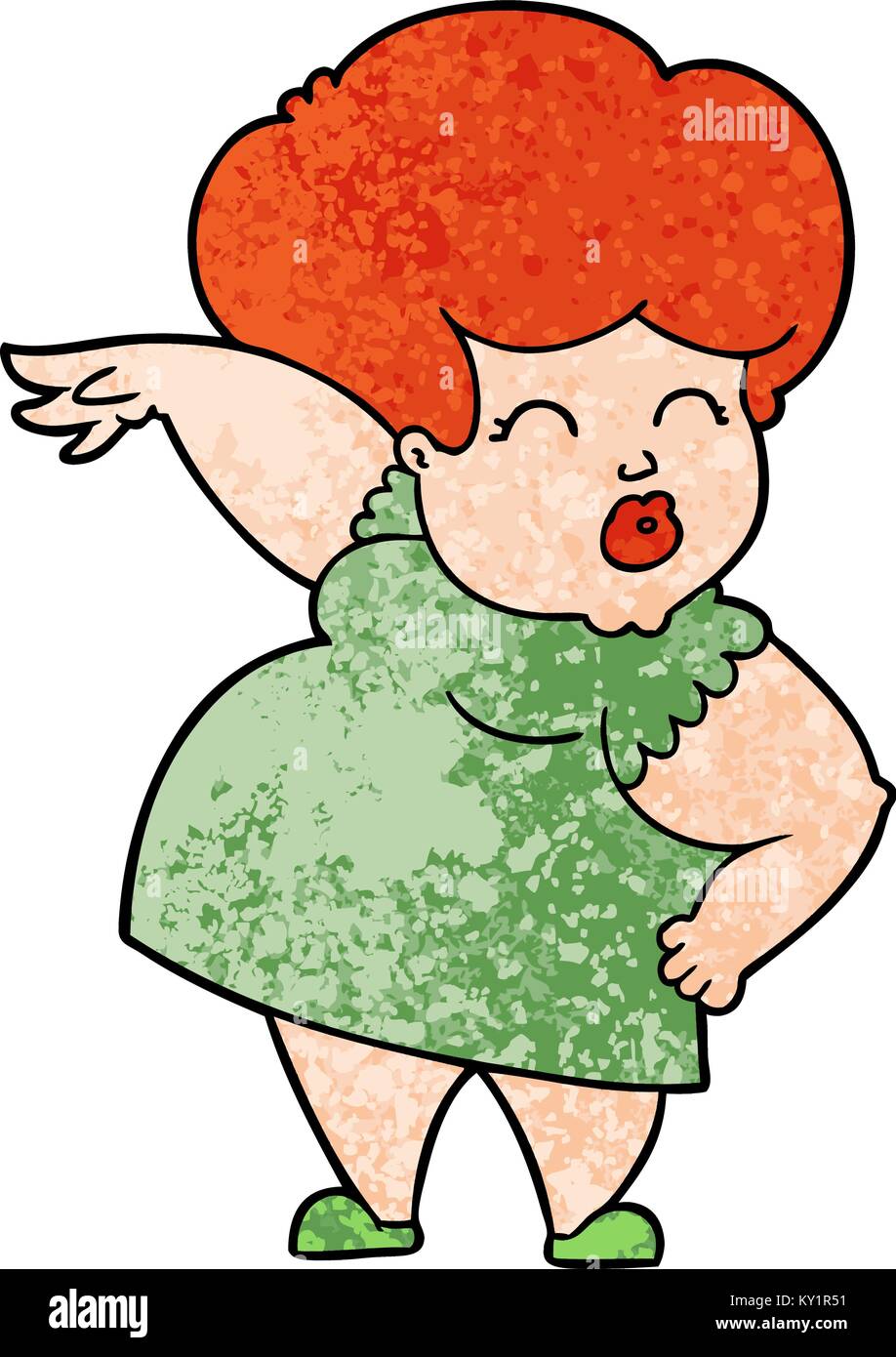 cartoon woman making hand gesture Stock Vector Image & Art - Alamy