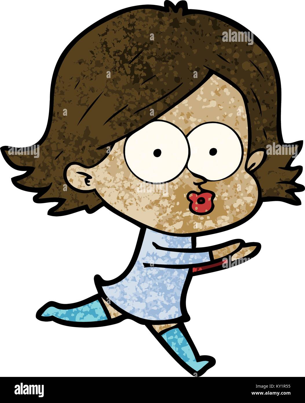 cartoon girl pouting Stock Vector Image & Art - Alamy