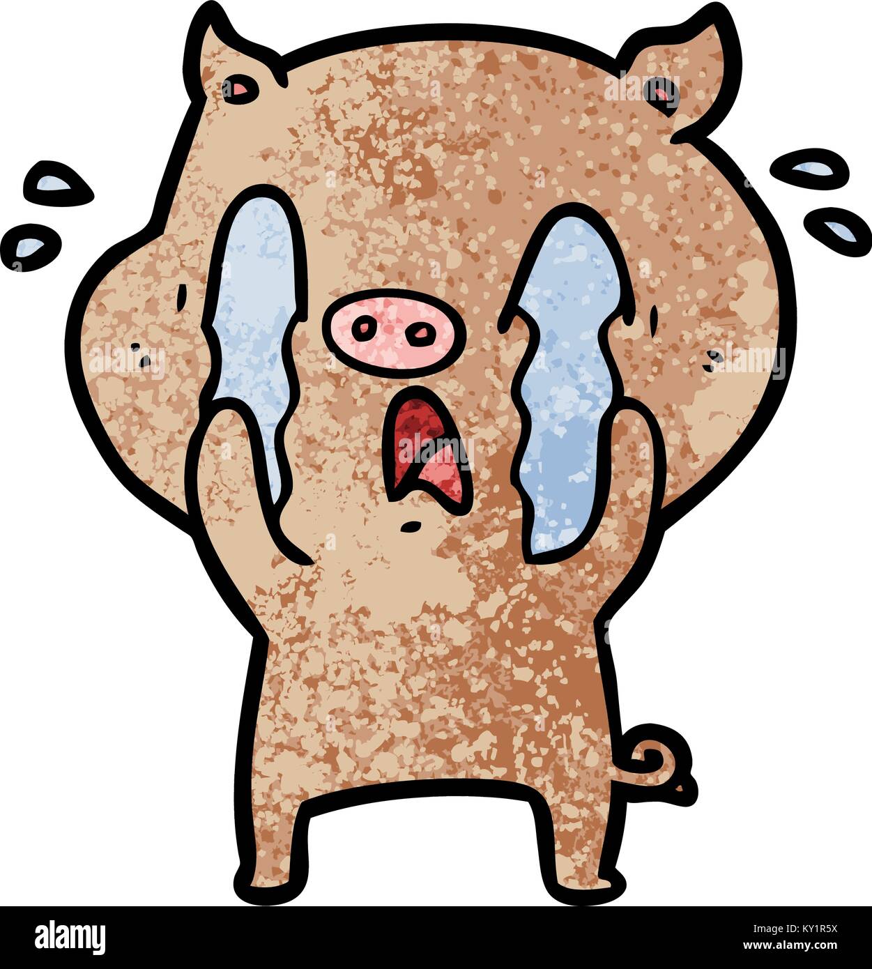 crying pig cartoon Stock Vector Image & Art - Alamy