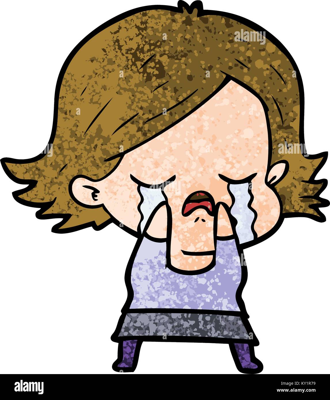 cartoon girl crying Stock Vector Image & Art - Alamy