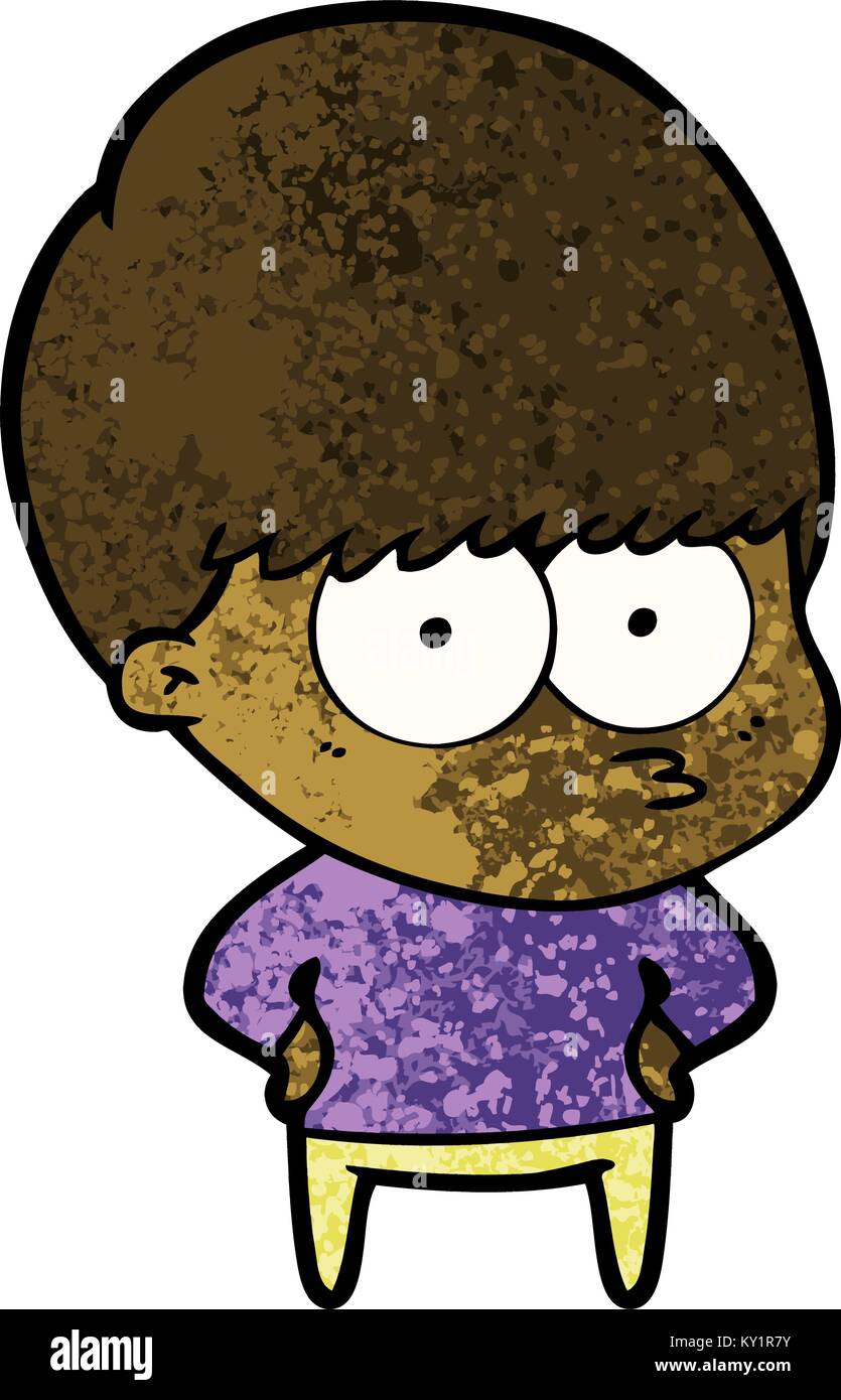 nervous cartoon boy Stock Vector Image & Art - Alamy