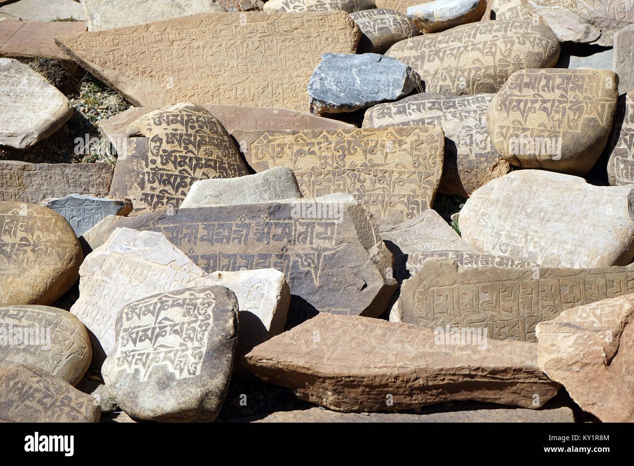 Sacred stones in Garuda Valley (English name) or Khyunglung (Tibetan ...