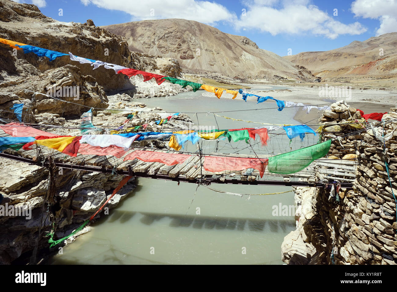 Tibetan rope bridge hi-res stock photography and images - Alamy