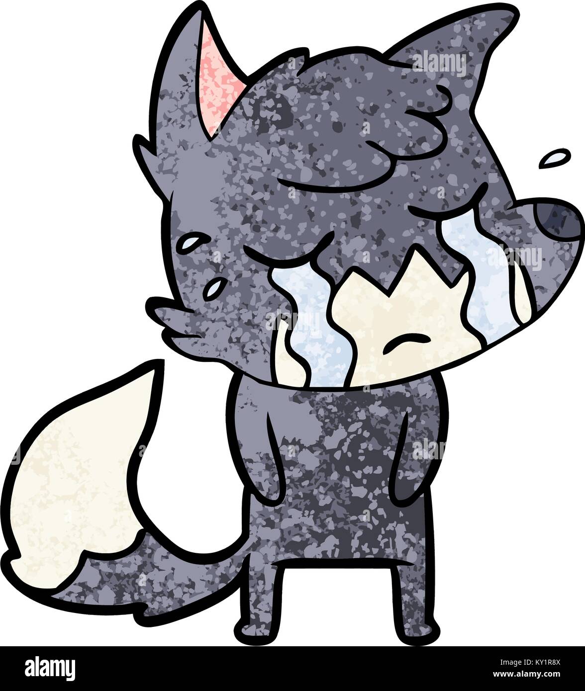 crying fox cartoon Stock Vector Image & Art - Alamy