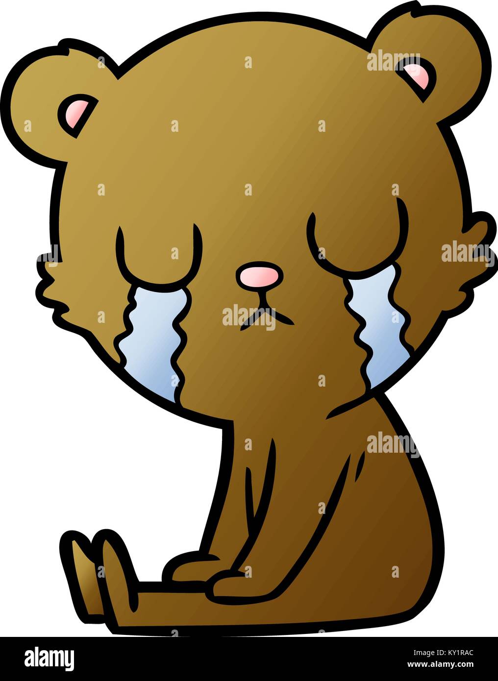 crying bear cartoon character Stock Vector Image & Art - Alamy