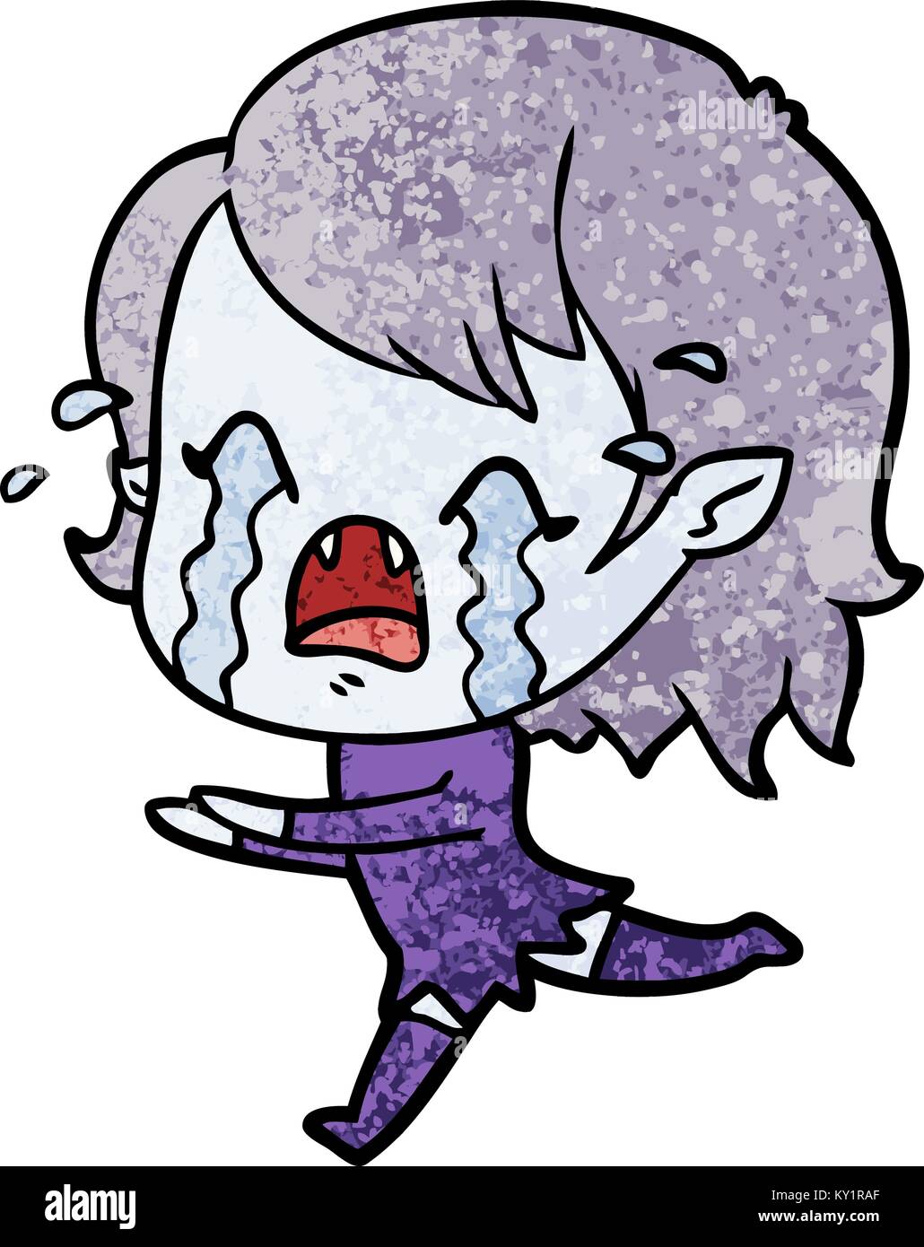cartoon crying vampire girl Stock Vector Image & Art - Alamy