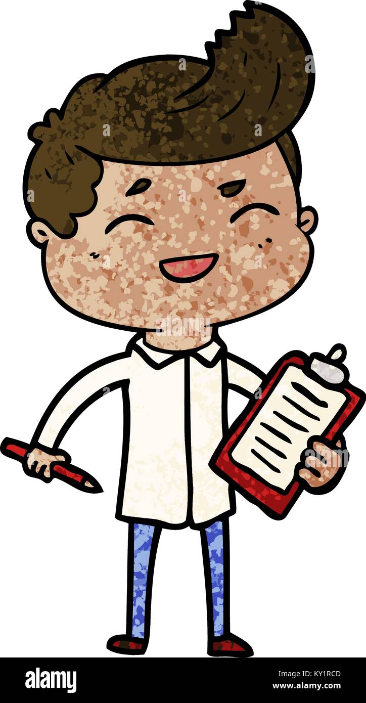 cartoon laughing salesman Stock Vector Image & Art - Alamy