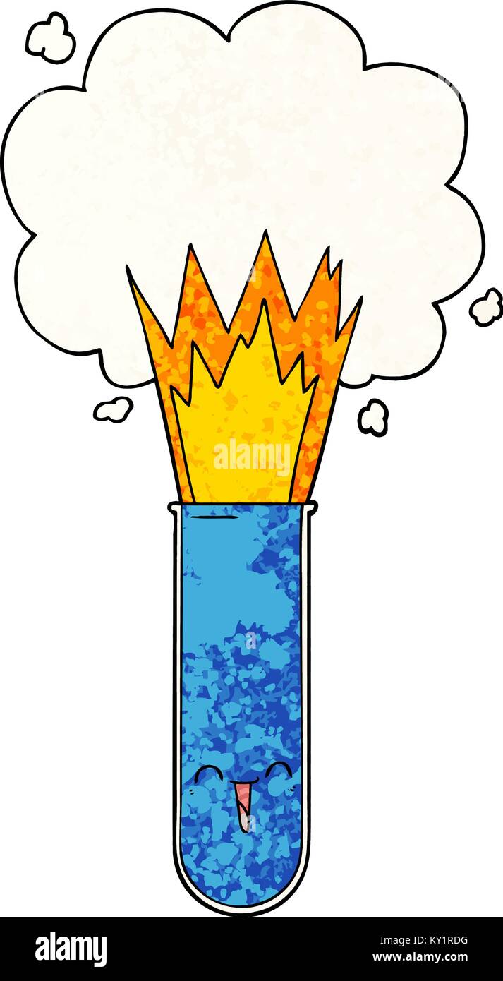 cartoon exploding chemicals in test tube Stock Vector Image & Art - Alamy