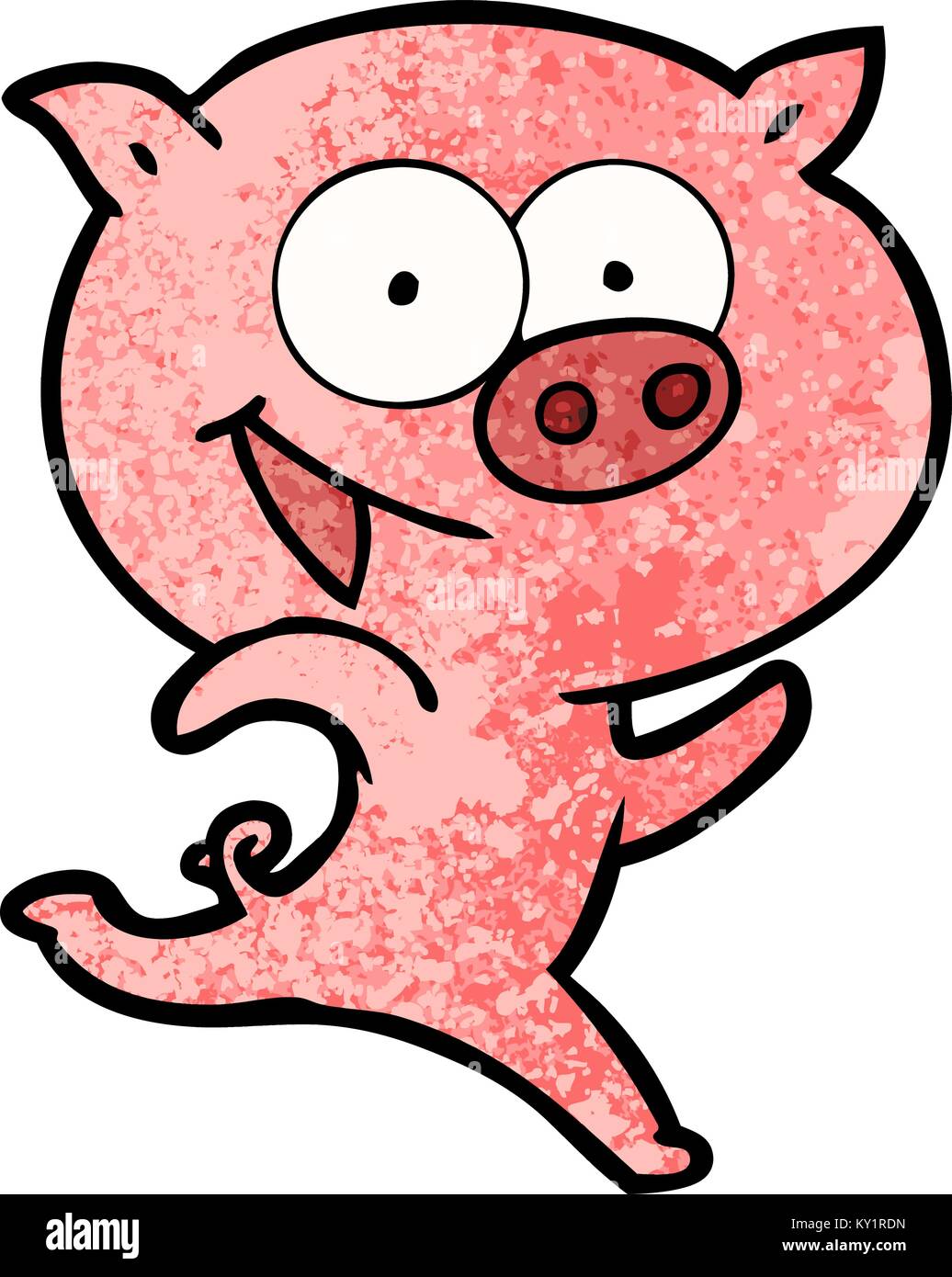 cheerful running pig cartoon Stock Vector Image & Art - Alamy