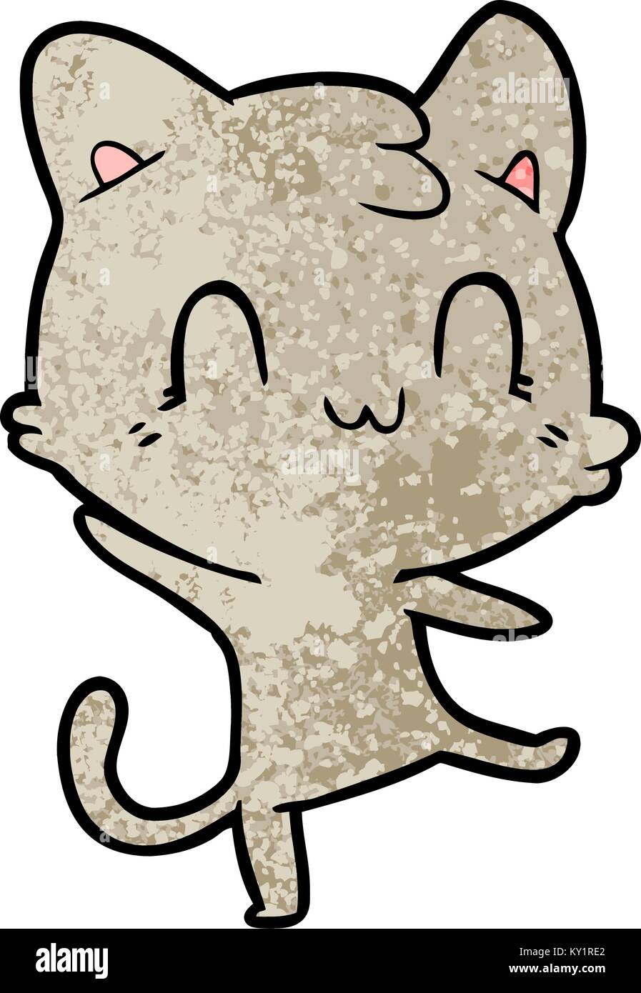 cartoon happy cat Stock Vector Image & Art - Alamy