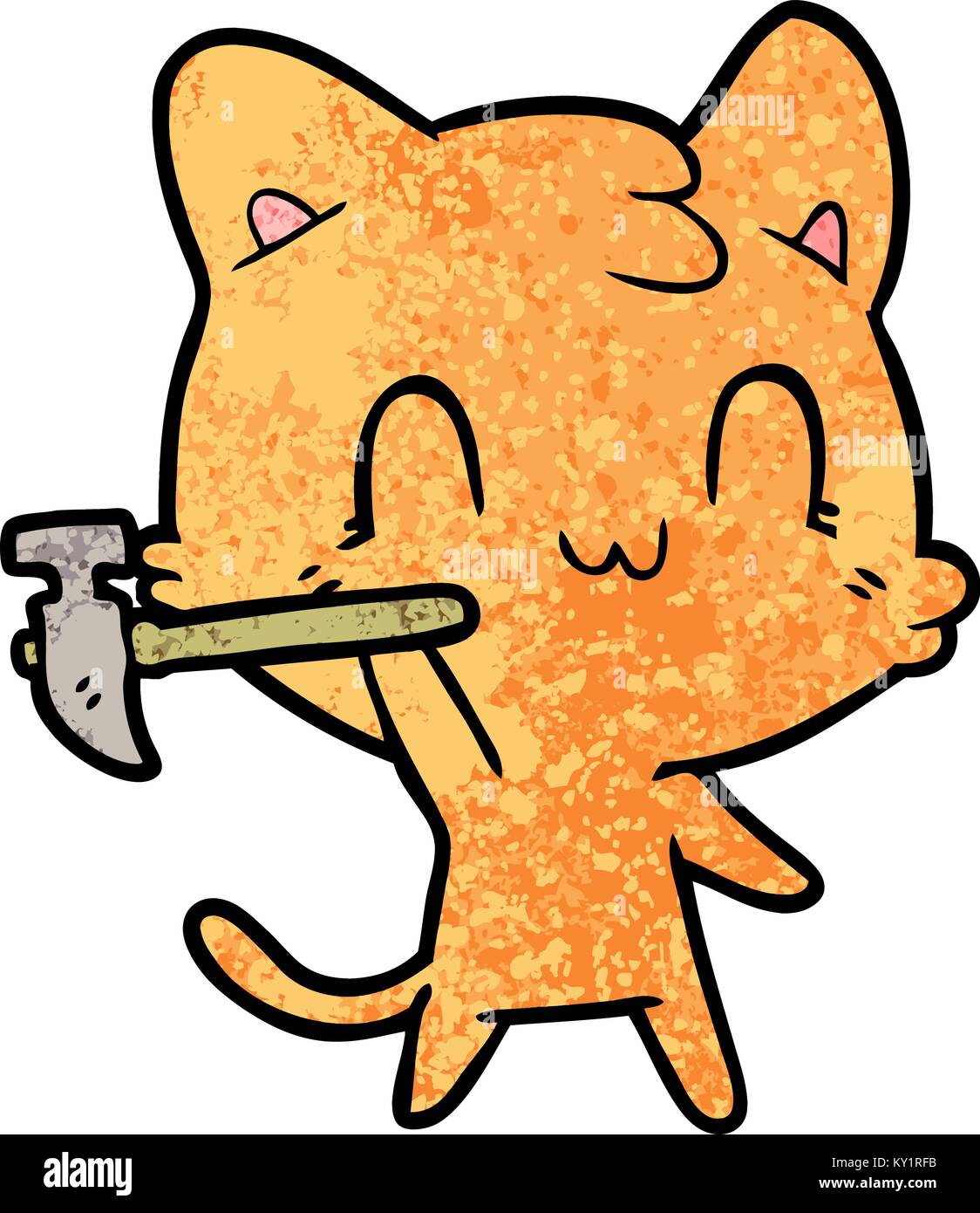 cartoon happy cat Stock Vector Image & Art - Alamy