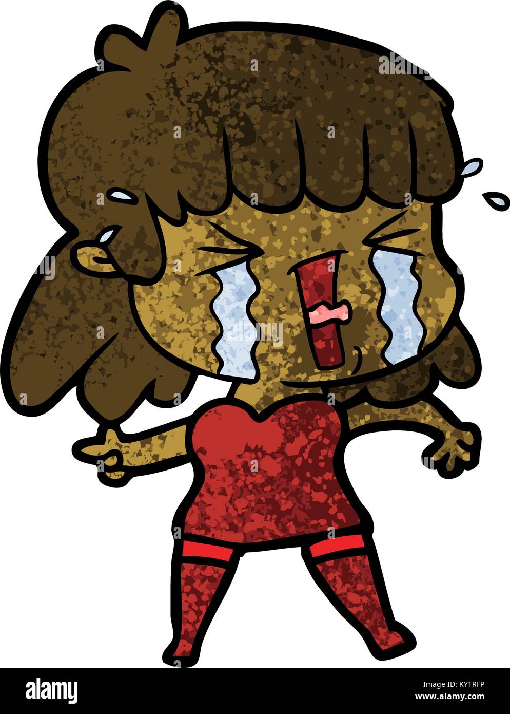 cartoon woman in tears Stock Vector Image & Art - Alamy
