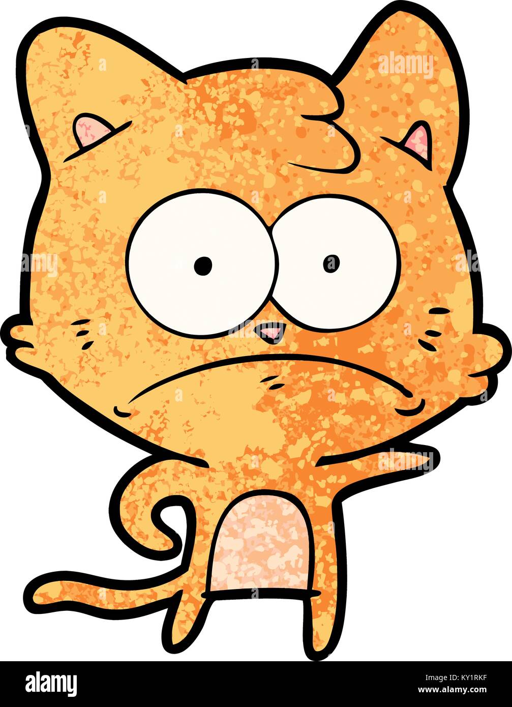 cartoon nervous cat Stock Vector Image & Art - Alamy
