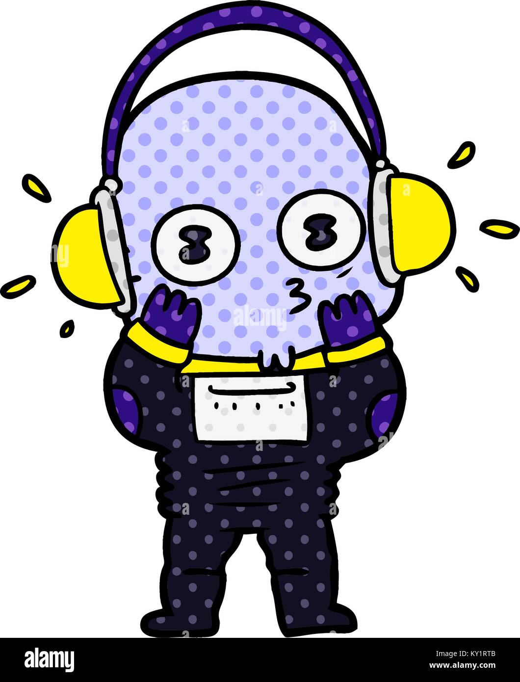 cartoon weird bald spaceman Stock Vector Image & Art - Alamy