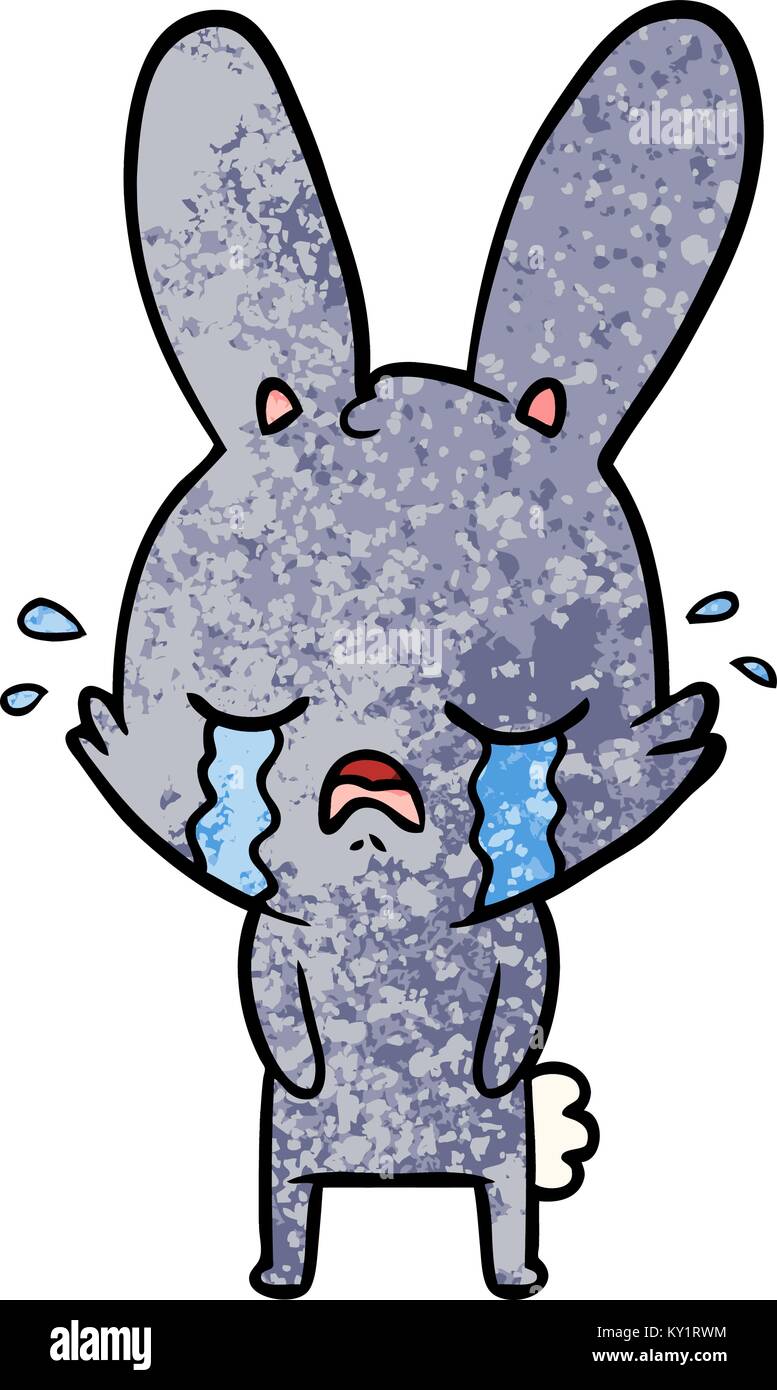 cute cartoon rabbit crying Stock Vector Image & Art - Alamy