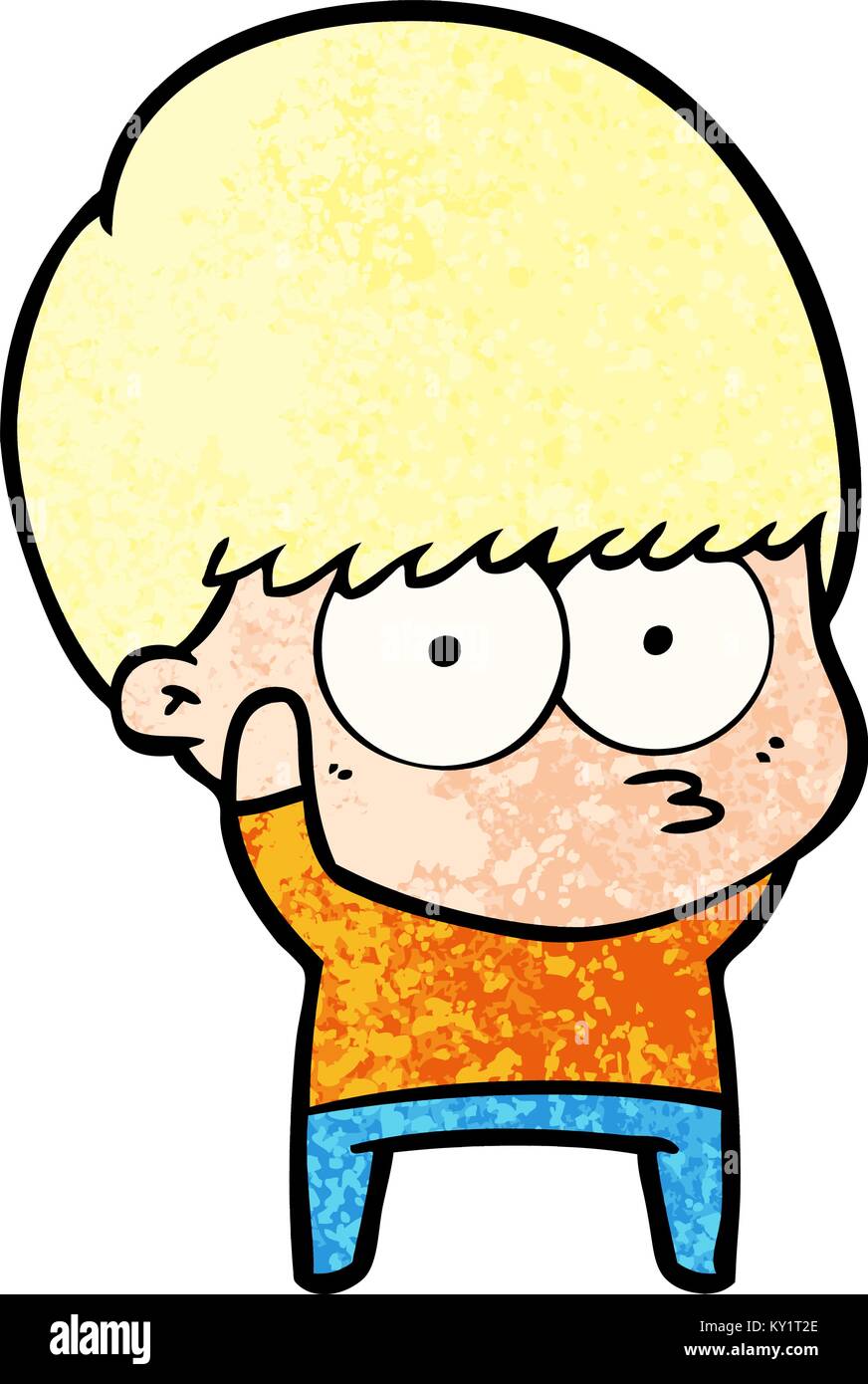 nervous cartoon boy Stock Vector Image & Art - Alamy