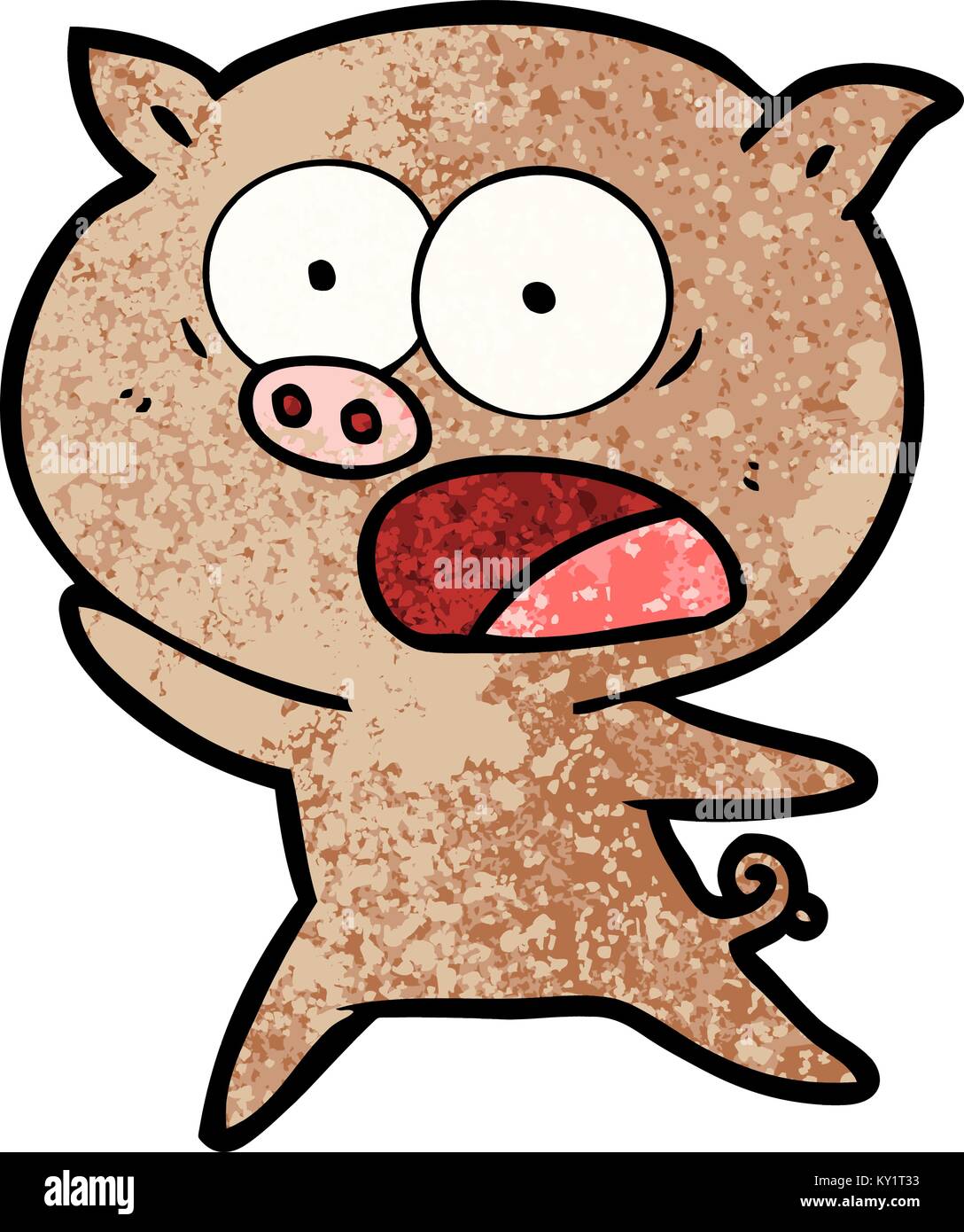 cartoon pig shouting Stock Vector Image & Art - Alamy