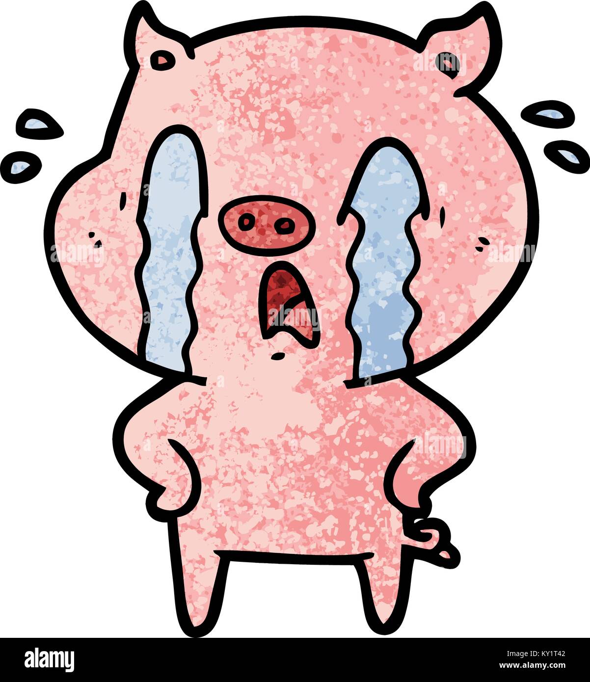 crying pig cartoon Stock Vector Image & Art - Alamy