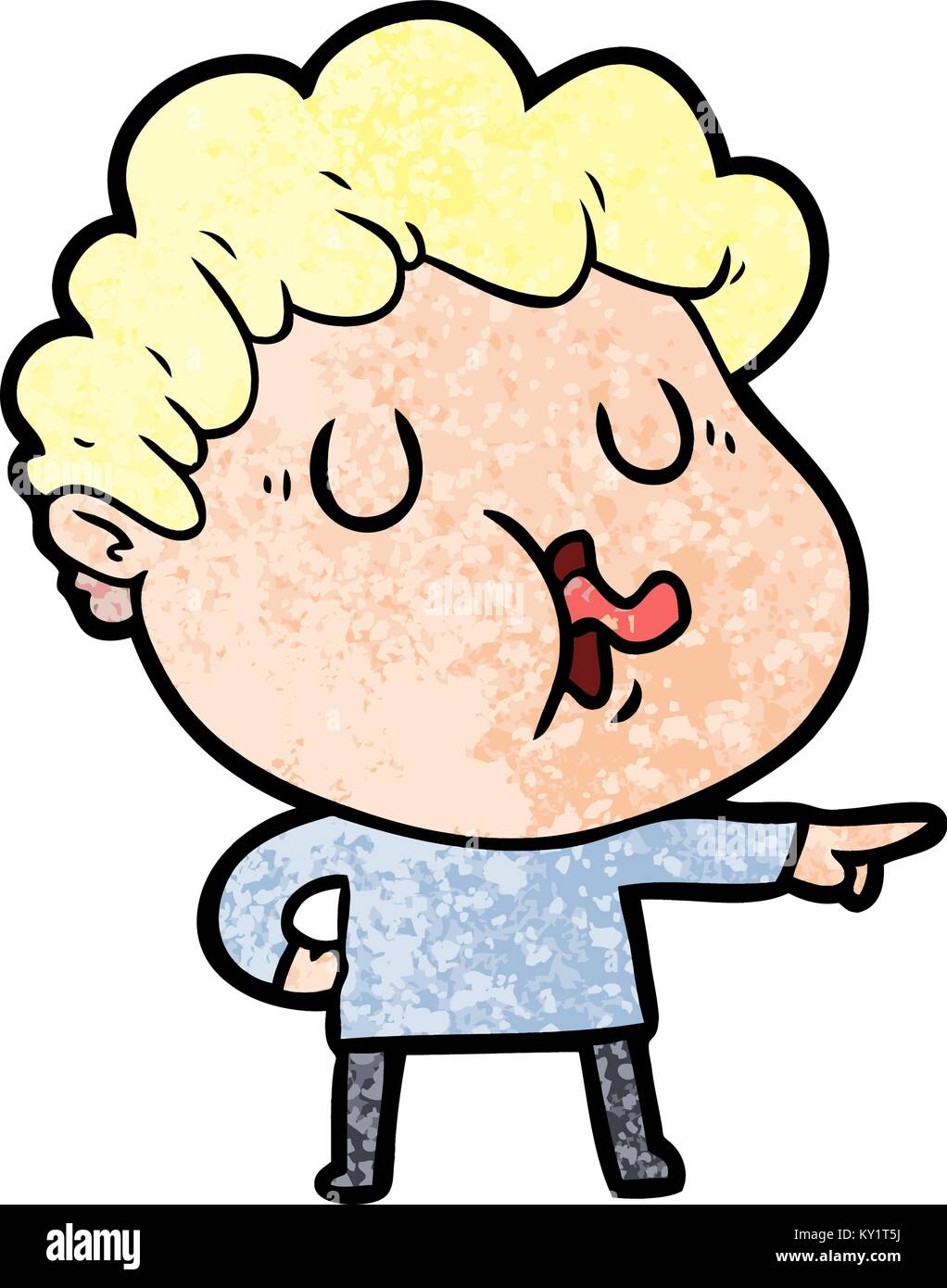 cartoon man pulling face Stock Vector Image & Art - Alamy