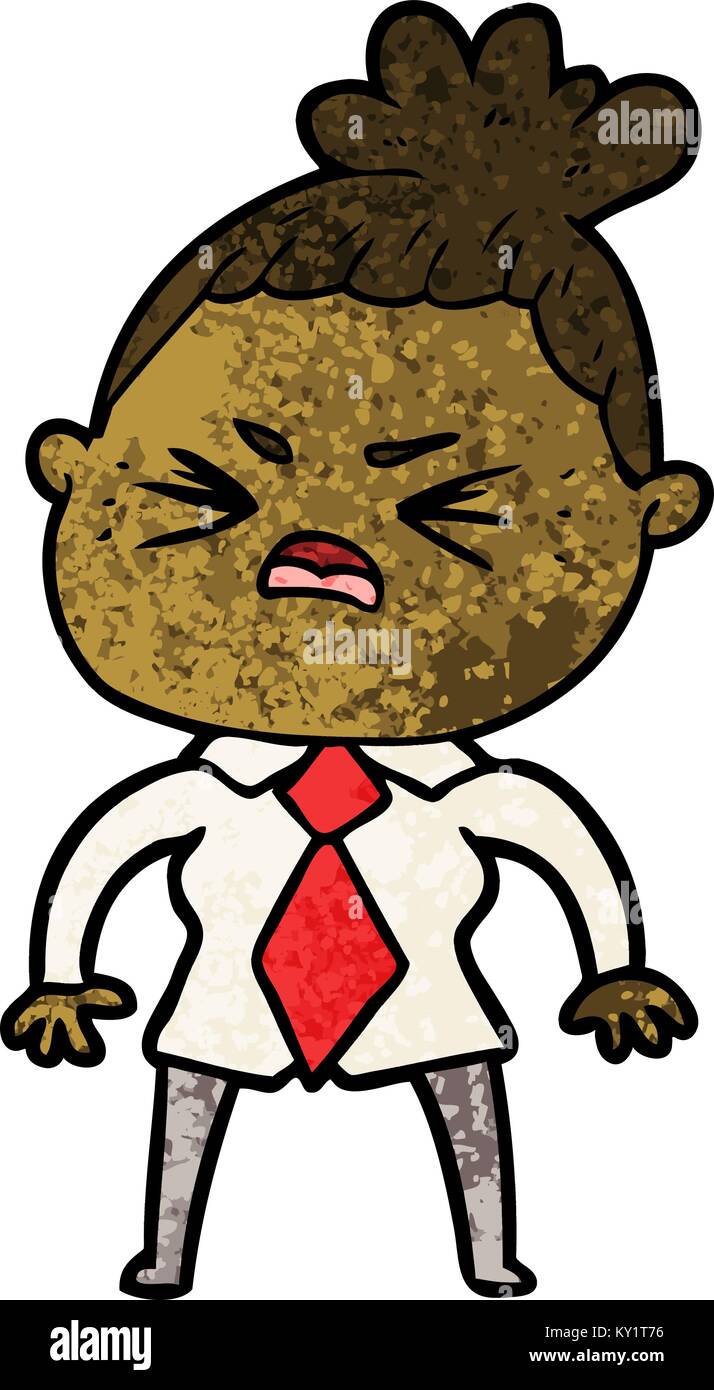 cartoon angry woman Stock Vector Image & Art - Alamy
