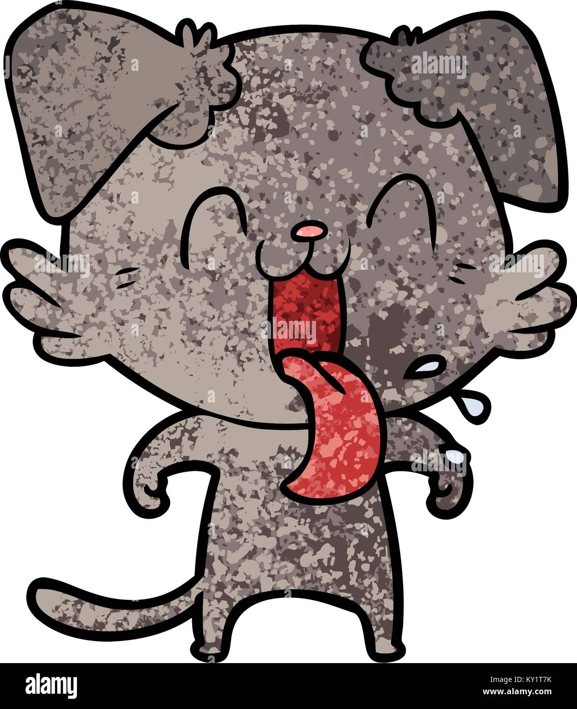 cartoon panting dog Stock Vector Image & Art - Alamy