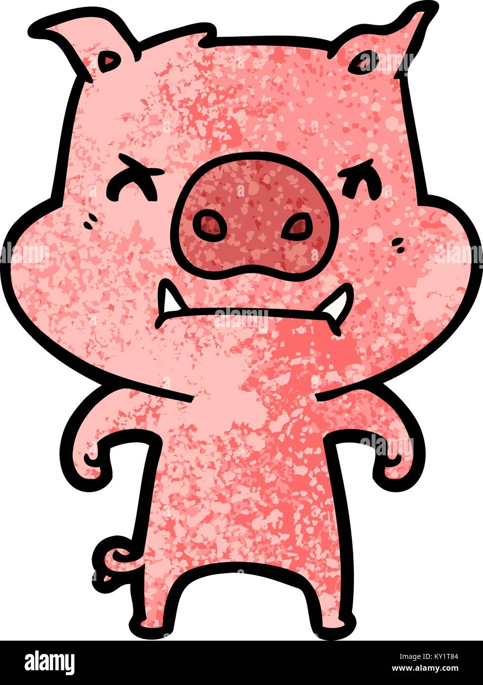 angry cartoon pig Stock Vector Image & Art - Alamy