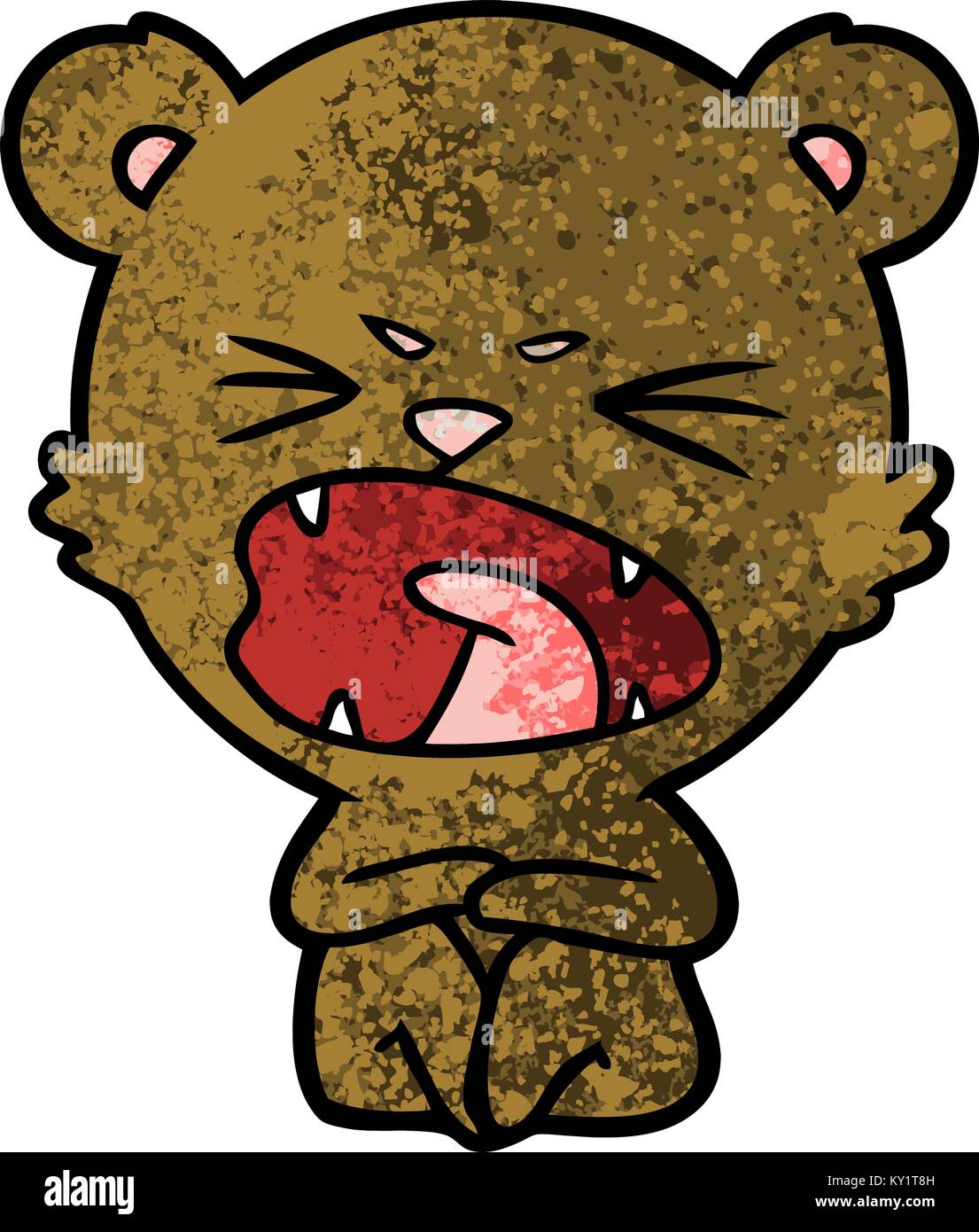 angry cartoon bear Stock Vector Image & Art - Alamy