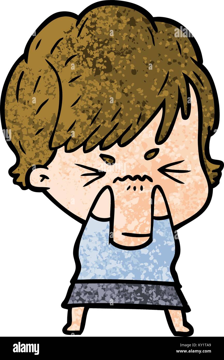 cartoon frustrated woman Stock Vector Image & Art - Alamy