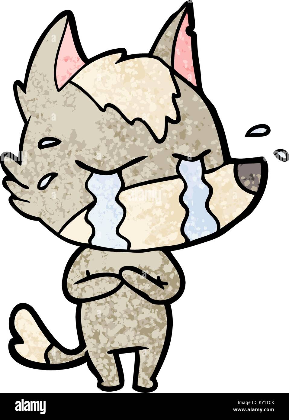 cartoon crying wolf Stock Vector Image & Art - Alamy