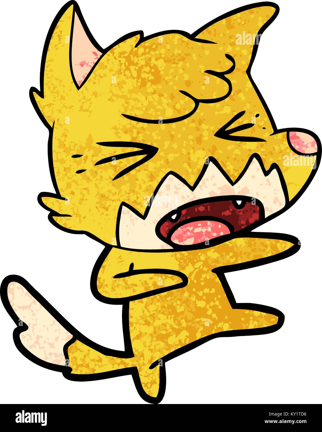 angry cartoon fox attacking Stock Vector Image & Art - Alamy