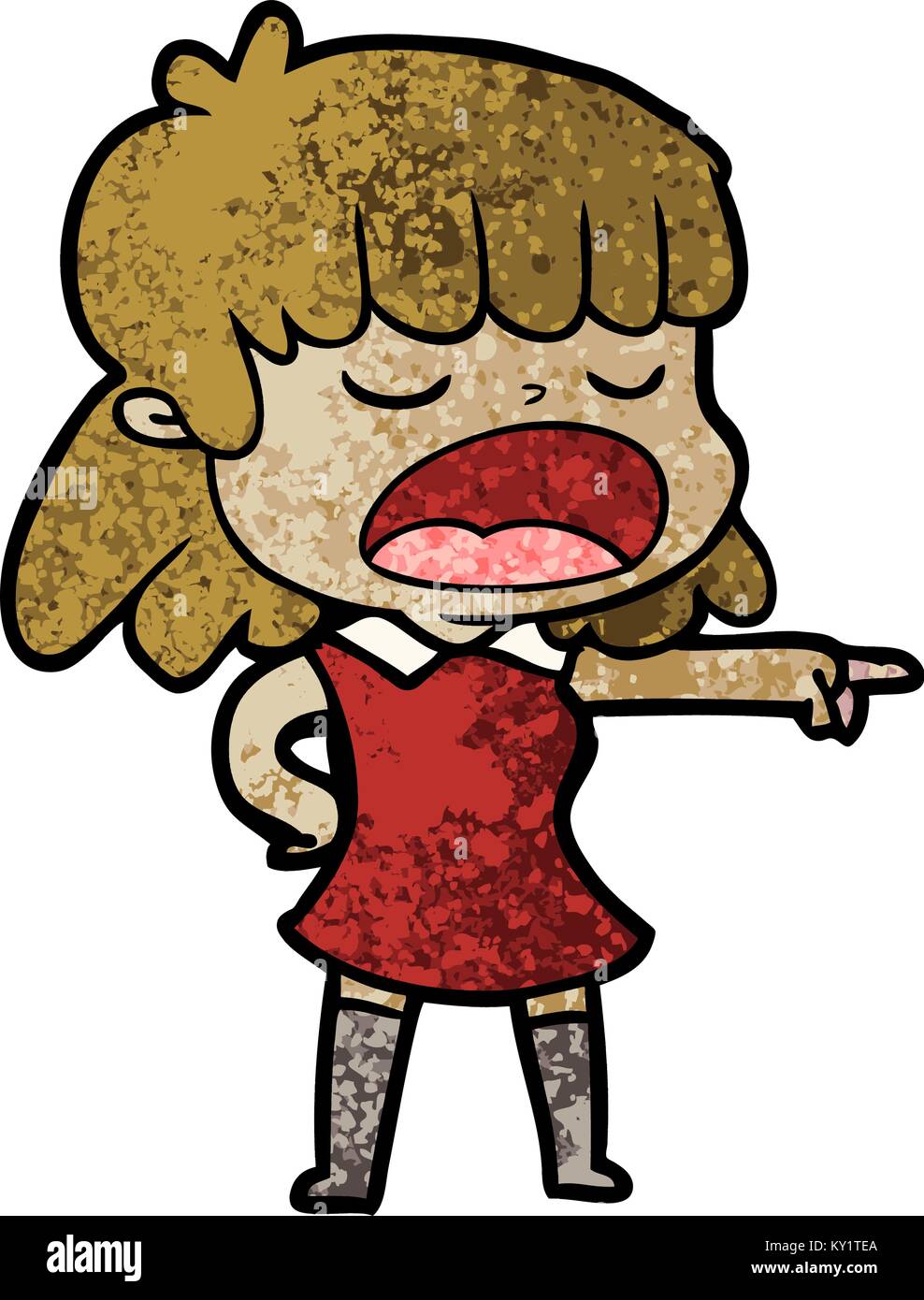 cartoon woman talking loudly Stock Vector Image & Art - Alamy