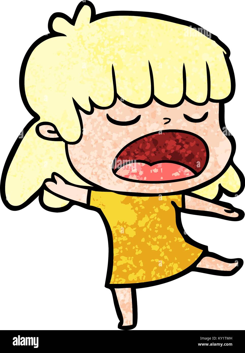 cartoon woman talking loudly Stock Vector Image & Art - Alamy