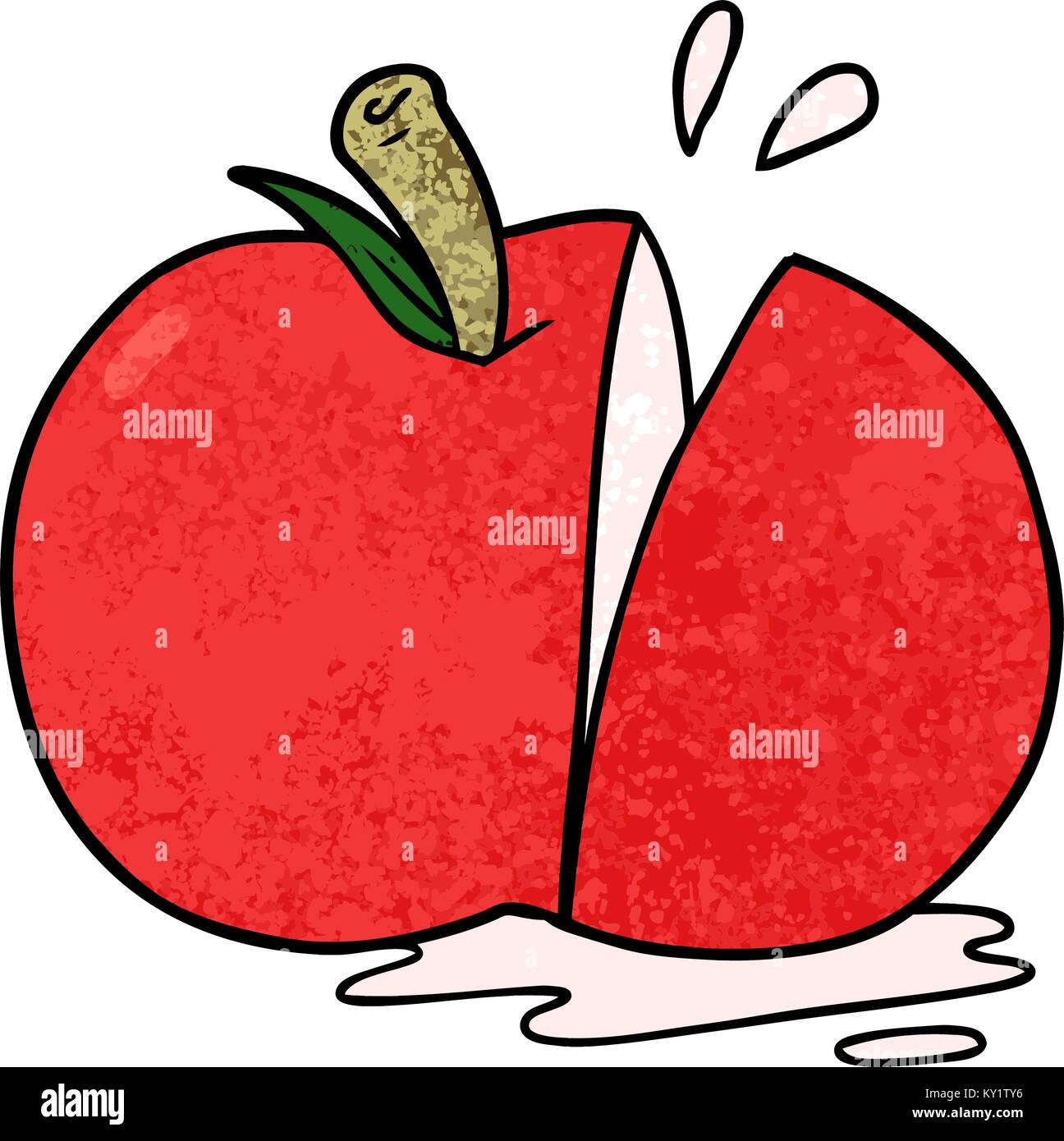 cartoon sliced apple Stock Vector Image & Art - Alamy