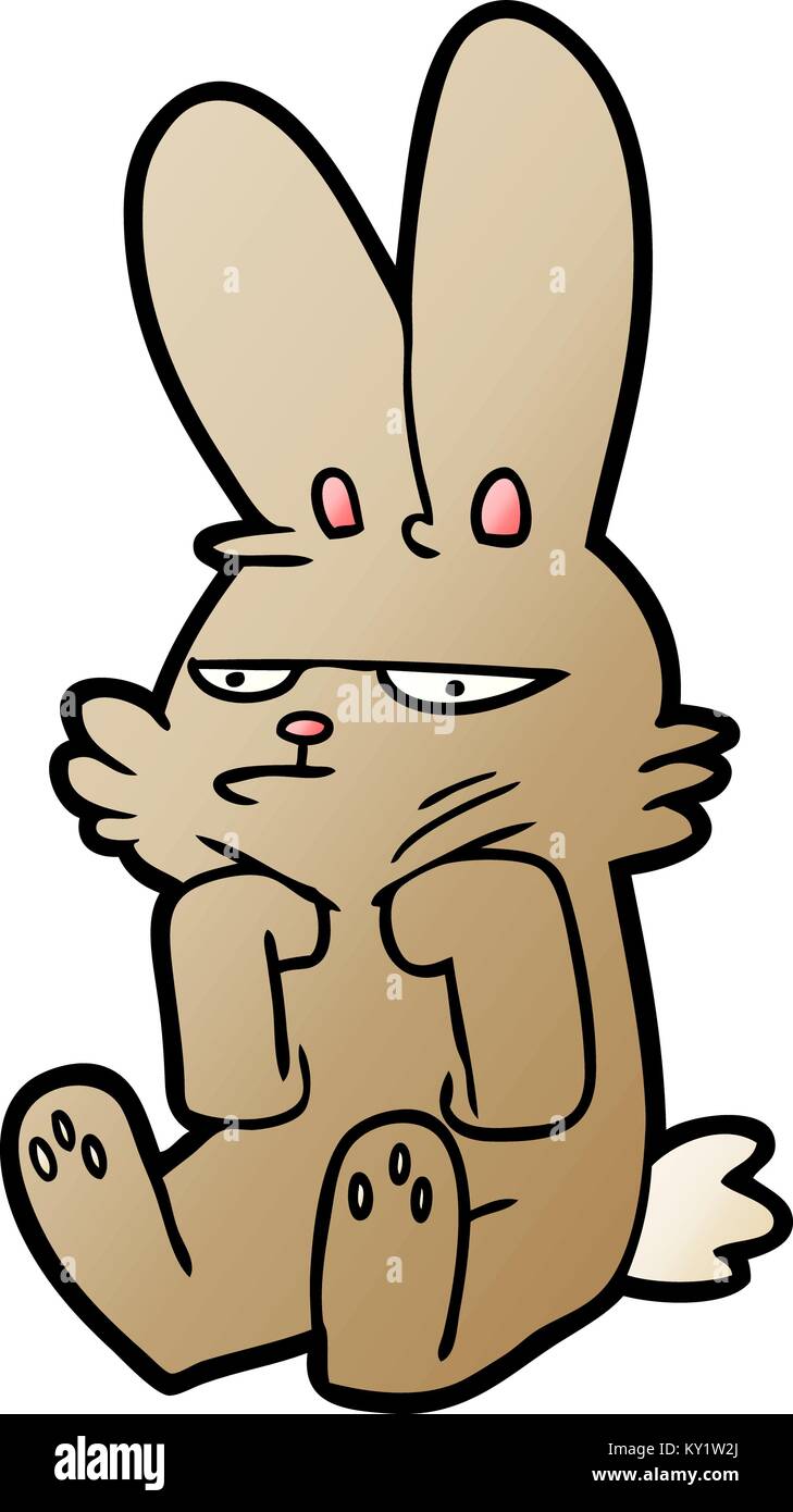 Grumpy rabbit Stock Vector Images - Alamy