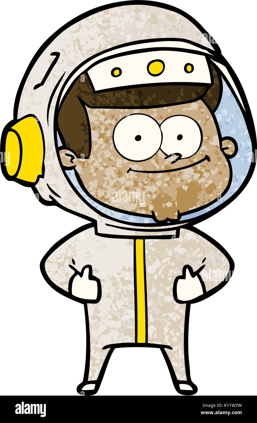 happy astronaut cartoon Stock Vector Image & Art - Alamy