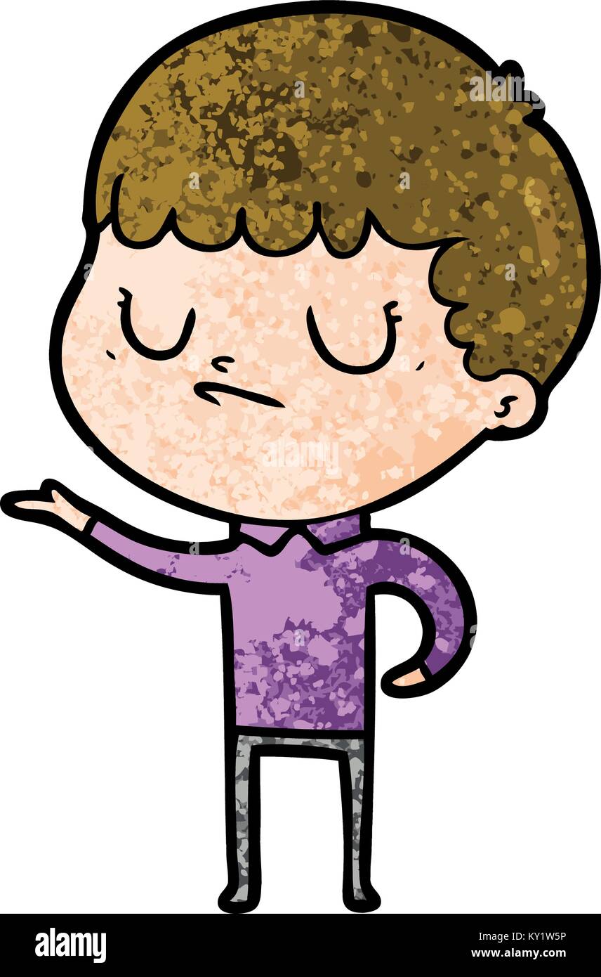 cartoon grumpy boy Stock Vector Image & Art - Alamy