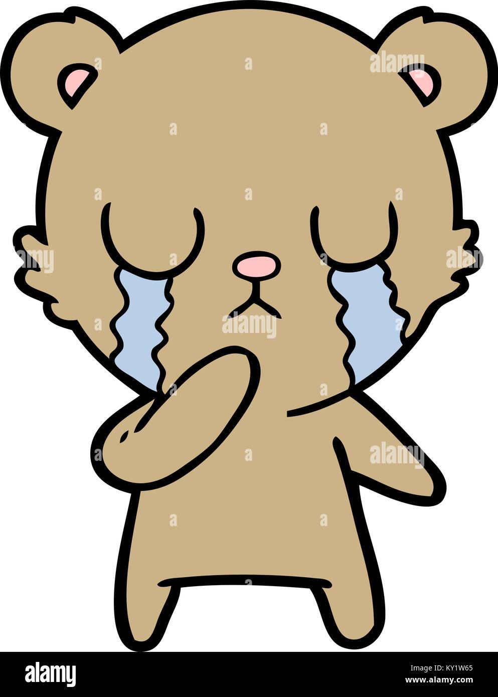 crying bear cartoon character Stock Vector Image & Art - Alamy