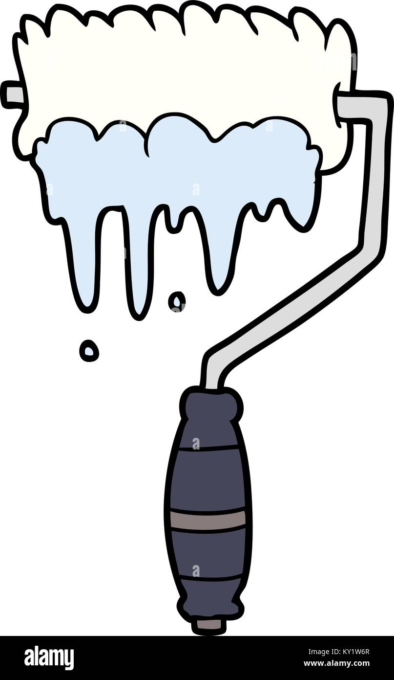 cartoon paint roller Stock Vector Image & Art - Alamy