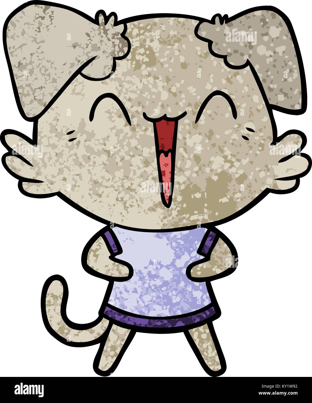 happy little dog cartoon Stock Vector Image & Art - Alamy