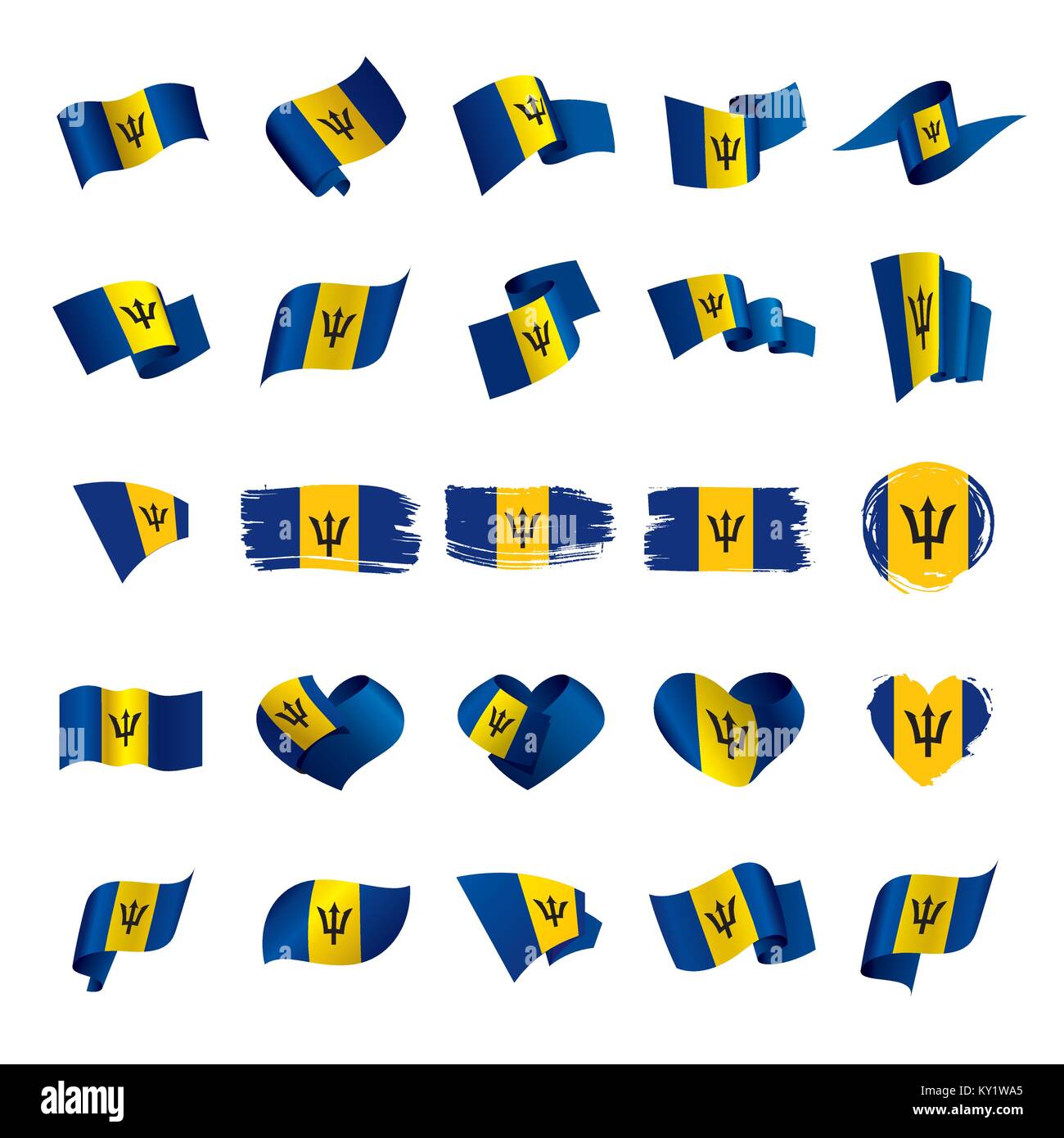 Barbados flag, vector illustration Stock Vector Image & Art - Alamy