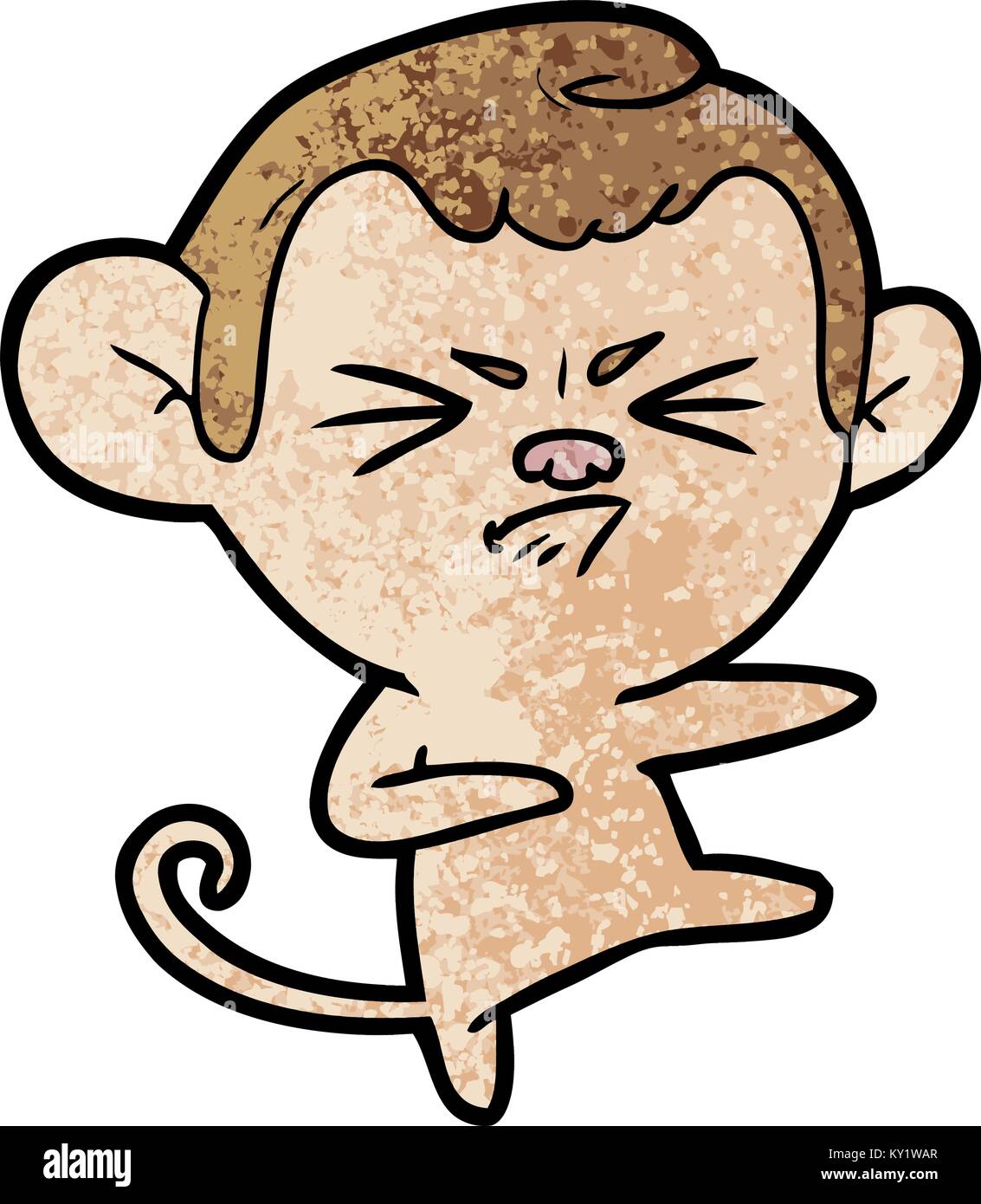 cartoon angry monkey Stock Vector Image & Art - Alamy