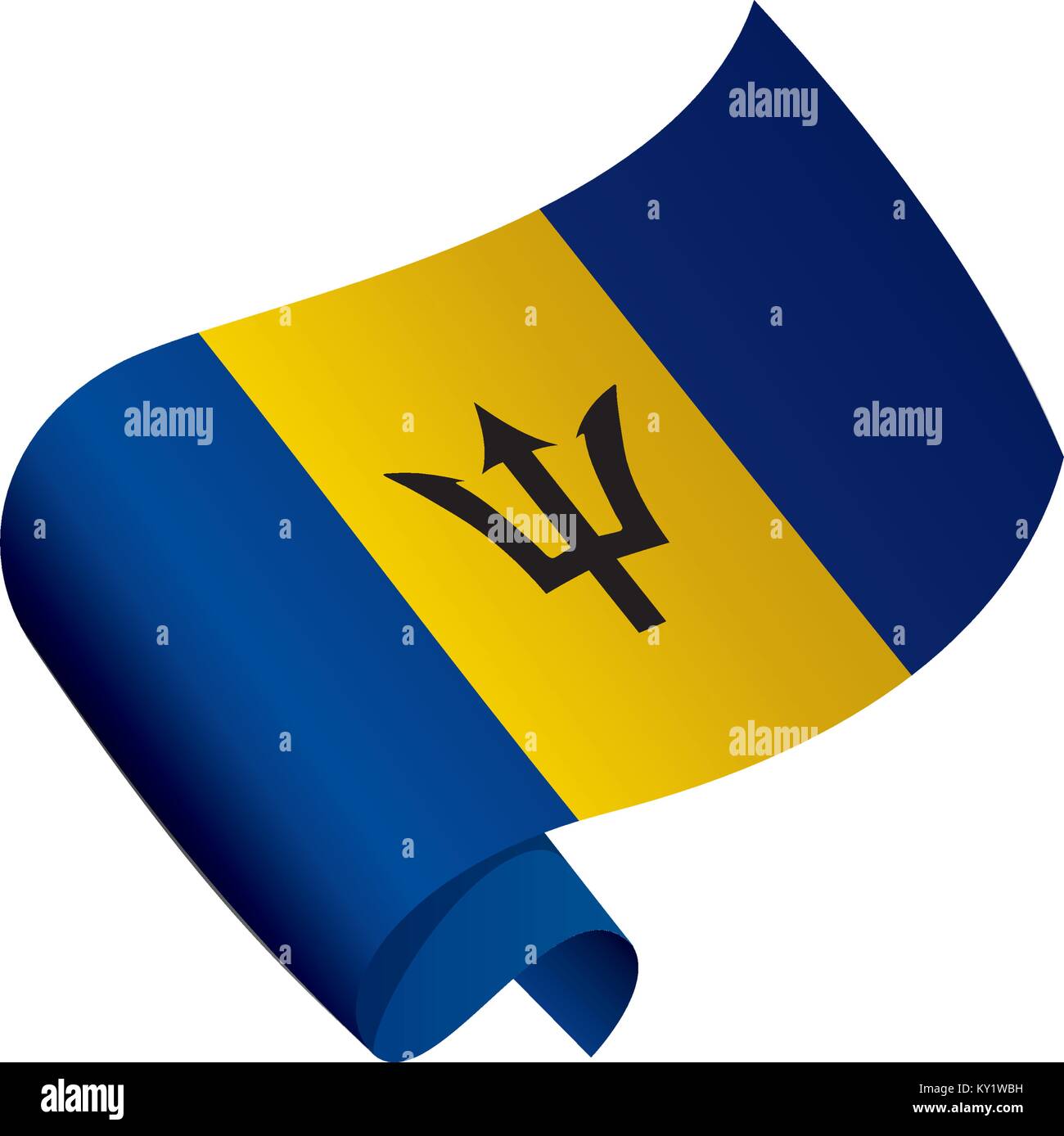 Barbados flag, vector illustration Stock Vector Image & Art - Alamy