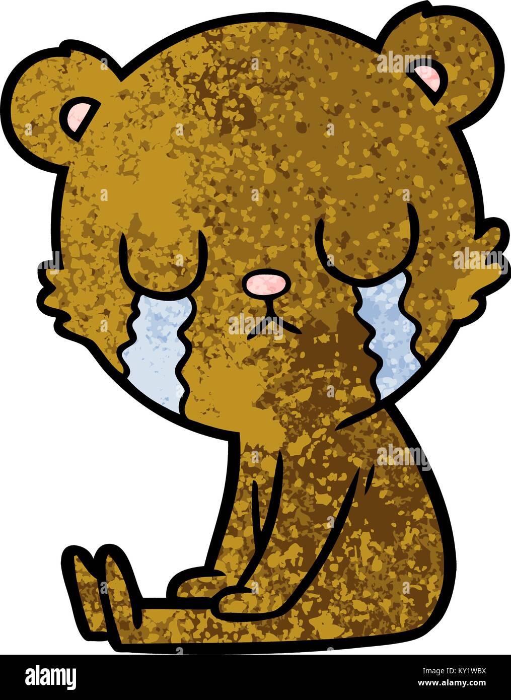 crying bear cartoon character Stock Vector Image & Art - Alamy
