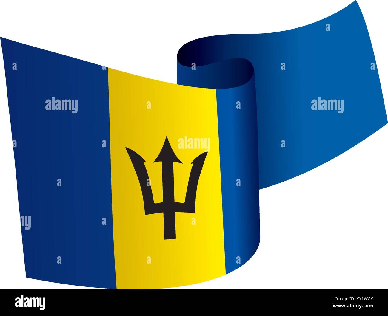 Barbados flag, vector illustration Stock Vector Image & Art - Alamy