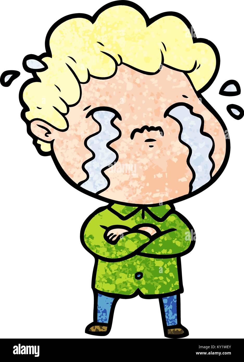 cartoon man crying Stock Vector Image & Art - Alamy