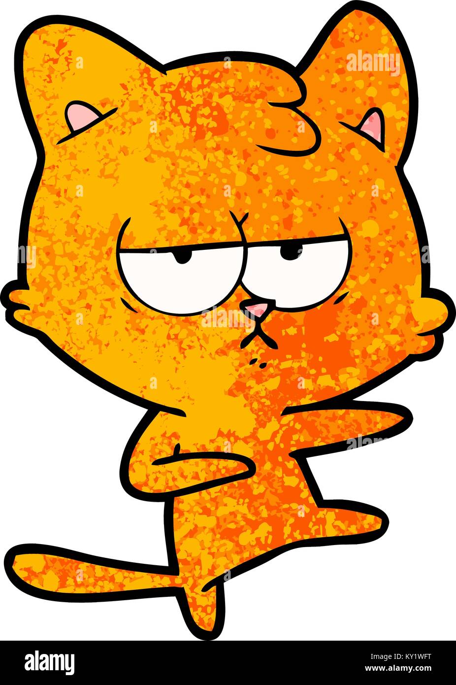 bored cartoon cat Stock Vector Image & Art - Alamy