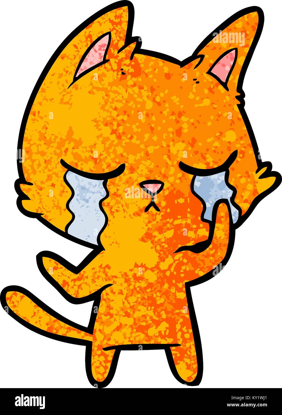 crying cartoon cat Stock Vector Image & Art - Alamy